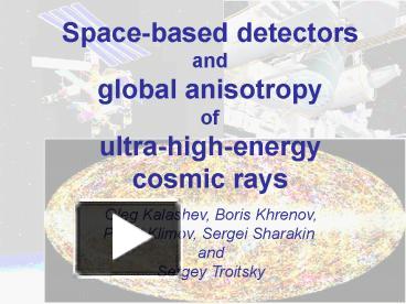 Space-based detectors presentation | free to download