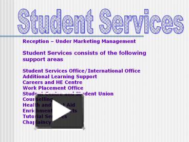 Reception presentation | free to view