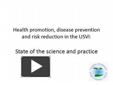 PPT – Health promotion, disease prevention and risk reduction in the ...