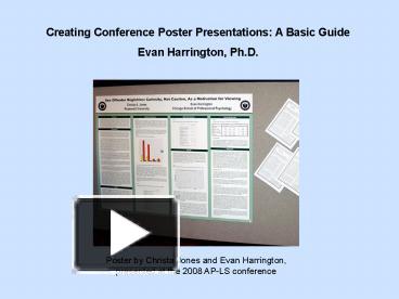PPT – Creating Conference Poster Presentations: A Basic Guide ...