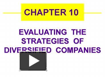 PPT – STRATEGIC ANALYSIS OF DEVERSIFIED COMPANIES PowerPoint ...
