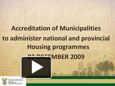 PPT – Accreditation of Municipalities PowerPoint presentation | free to ...