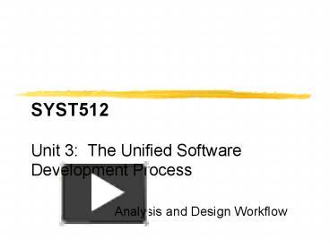 PPT – SYST512 Unit 3: The Unified Software Development Process ...