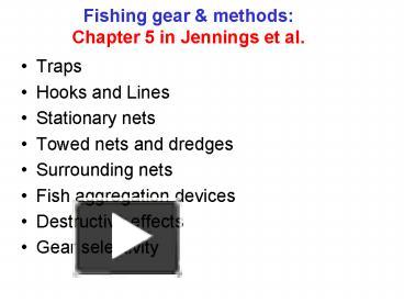 Fishing gear presentation | free to view