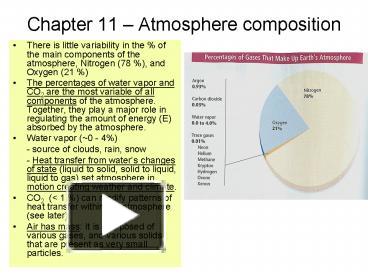 PPT – Chapter 11 Atmosphere composition PowerPoint presentation | free ...