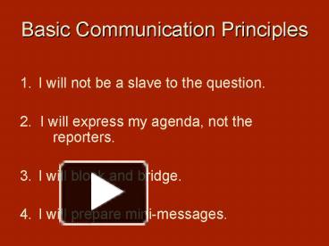 Basic Communication Principles presentation | free to view