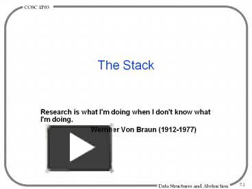 PPT – The Stack PowerPoint presentation | free to view - id: 24bdc3-YTNiY