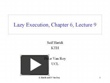 PPT – Lazy Execution, Chapter 6, Lecture 9 PowerPoint presentation ...