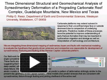 PPT – Three Dimensional Structural and Geomechanical Analysis of ...