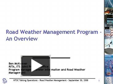 Road Weather Management Program An Overview presentation | free to view