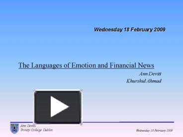 Ann Devitt presentation | free to view