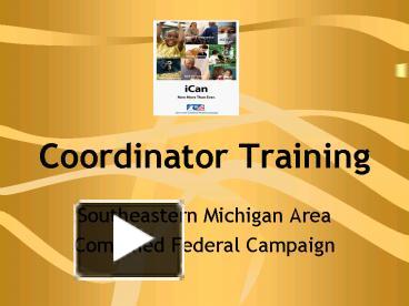 Coordinator Training presentation | free to view