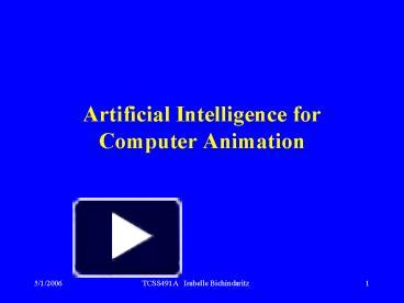 Artificial Intelligence for Computer Animation presentation | free to view