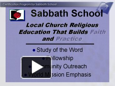 Sabbath School presentation | free to view