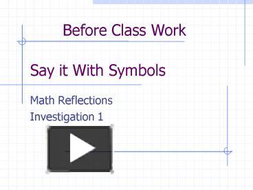 Say it With Symbols presentation | free to view