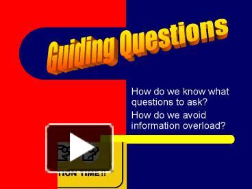 How do we know what questions to ask presentation | free to view