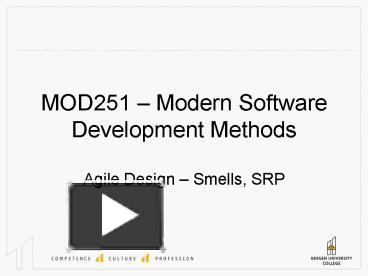 PPT – MOD251 Modern Software Development Methods PowerPoint ...