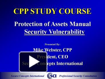 PPT – CPP STUDY COURSE PowerPoint presentation | free to view - id ...