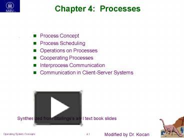 Chapter 4: Processes presentation | free to view