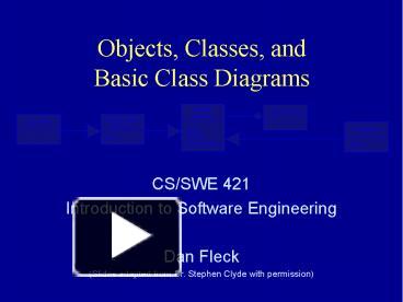 PPT – Objects, Classes, and Basic Class Diagrams PowerPoint ...