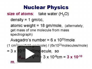 Nuclear Physics presentation | free to view