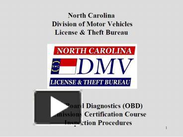 PPT – North Carolina Division of Motor Vehicles License PowerPoint ...
