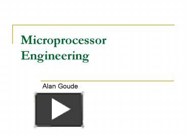 PPT – Microprocessor Engineering PowerPoint presentation | free to view ...