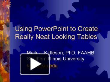 PPT – Using PowerPoint to Create Really Neat Looking Tables PowerPoint ...