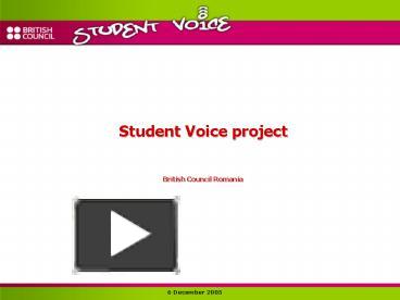 Student Voice project presentation | free to view