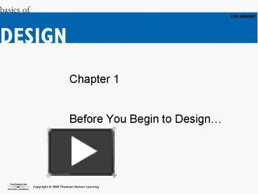 PPT – Before You Begin to Design PowerPoint presentation | free to view ...