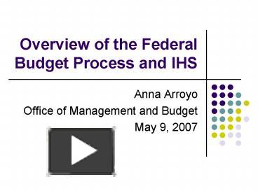 PPT – Overview of the Federal Budget Process and IHS PowerPoint ...