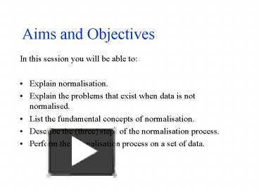 PPT – Aims and Objectives PowerPoint presentation | free to view - id ...