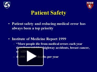 PPT – Patient Safety PowerPoint presentation | free to view - id: 24ede ...