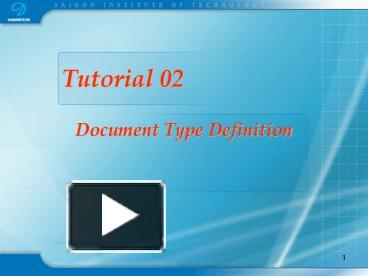 Document Type Definition presentation | free to view