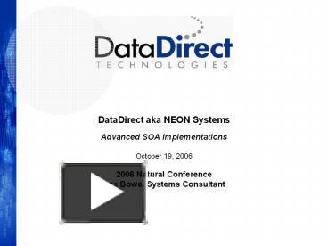 DataDirect aka NEON Systems presentation | free to download