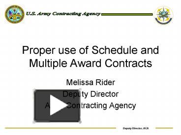 PPT – Proper use of Schedule and Multiple Award Contracts PowerPoint ...