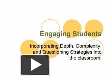 Engaging Students presentation | free to view