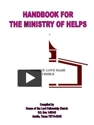 Handbook for the Ministry of Helps Presentation presentation | free to view