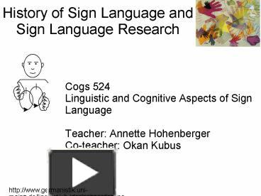 History of Sign Language and Sign Language Research presentation | free ...
