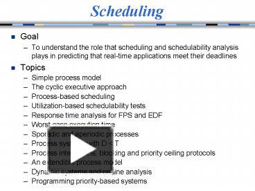 Scheduling presentation | free to download