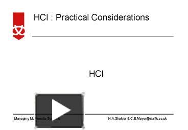HCI presentation | free to view