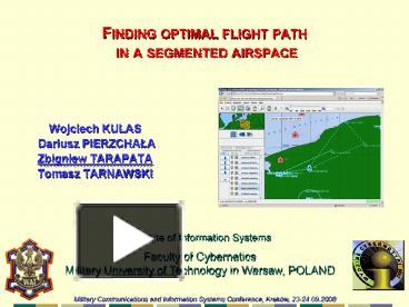 PPT – Finding optimal flight path in a segmented airspace PowerPoint ...