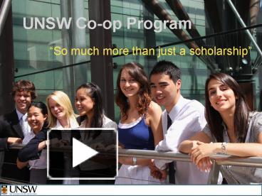 UNSW Coop Program presentation | free to view