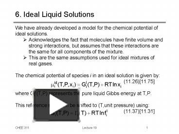 PPT – 6' Ideal Liquid Solutions PowerPoint presentation | free to view ...