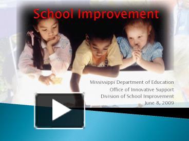 PPT – School Improvement PowerPoint presentation | free to view - id ...