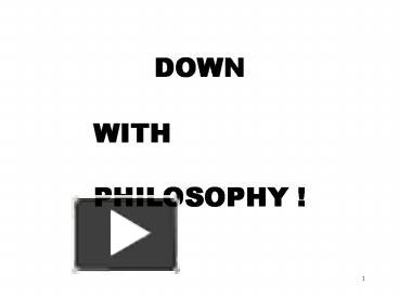 PPT – DOWN PowerPoint presentation | free to download - id: 252331-YWY5Z