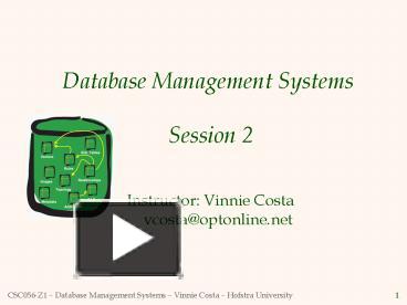 PPT – Database Management Systems Session 2 PowerPoint presentation ...
