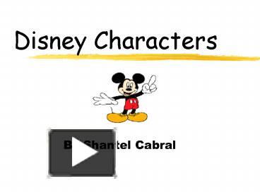 Disney Characters presentation | free to view