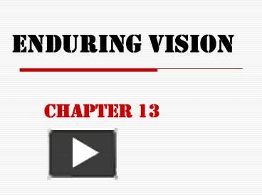 Enduring Vision presentation | free to view