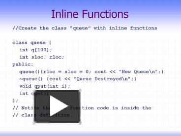 PPT – Inline Functions PowerPoint presentation | free to view - id ...